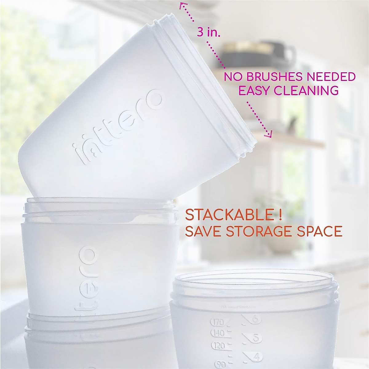 INTTERO 9oz Blue Formula Dispenser Anti-Colic Baby Bottles - 2 Pack/Medium Flow (Cute Blue) — Everyday Baby Essential — Formula Bottle — Biberones para Formula — PopYummy Mixie — Easy Baby Brezz