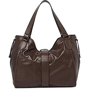 FRYE Gina Leather Tote Bag (Brown)