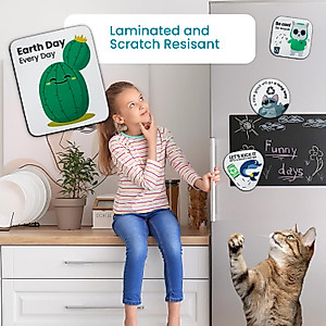 Home Zone Living Kitchen Trash and Recycling Combo Assorted Magnetic Sticker Set, 3.94 inch x 3.94 inch, 6-Pack Total of Assorted Magnetic Stickers