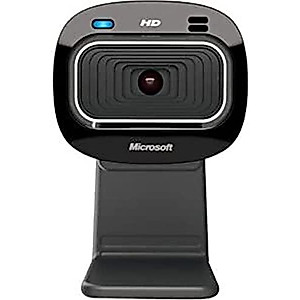 Microsoft LifeCam HD-3000 for Business with built-in noise cancelling Microphone, Light Correction, USB Connectivity with universal attachment base, for video calling on Microsoft Teams/Zoom