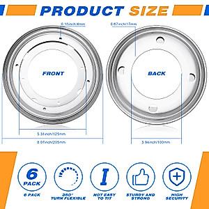 Mumufy 6 Pieces 8 Inches Lazy Susan Turntable Steel Ball Bearing 360 Degree Rotating Lazy Susan Bearing Hardware Heavy Duty Rotating Swivel Base Plate for Table Stand Kitchen, 700 lb Load Capacity