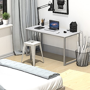 SHW Mission 40-Inch Home Office Computer Desk, White