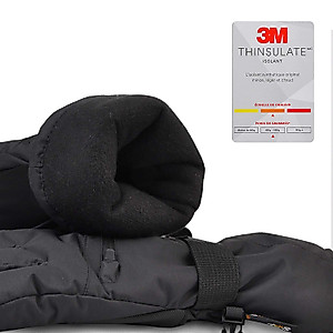 Solaris Waterproof Winter Gloves with Card Pocket, Warm Cozy 3M Thinsulate Ski Gloves for Snowboarding, Shoveling & Outdoor Sports, Gift Idea for Women Men