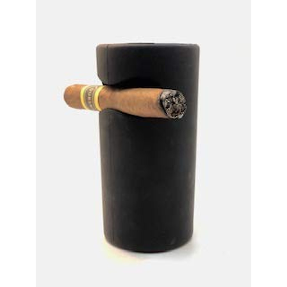 Dubskey CIGAR HOLDER CUP – Silicone Drinking Glass, Built-in Blunt Rest For Outdoors, GOLF, BOATING, CAMPING & TRAVEL, Bourbon, Whiskey, Scotch, Mixers & Cocktails (15 oz) - With Guillotine Cutter