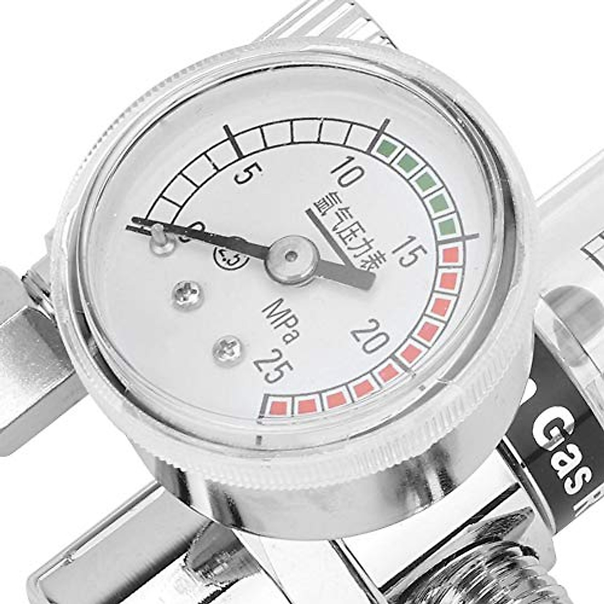 Argon Regulator Gas Reducer,CGA540 Outlet Male Thread Argon/Carbon Dioxide Regulator Gas Flowmeter with Guage for TIG Welder Machine