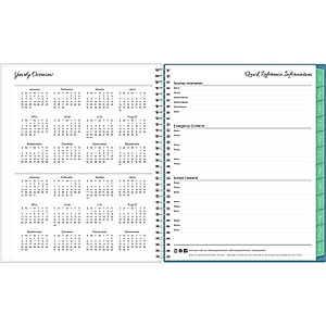 Blue Sky 2023-2024 Academic Year Teacher Weekly and Monthly Lesson Planner, 8.5" x 11", Flexible Cover, Wirebound, Ditsy Dapple Light (132002-A24)