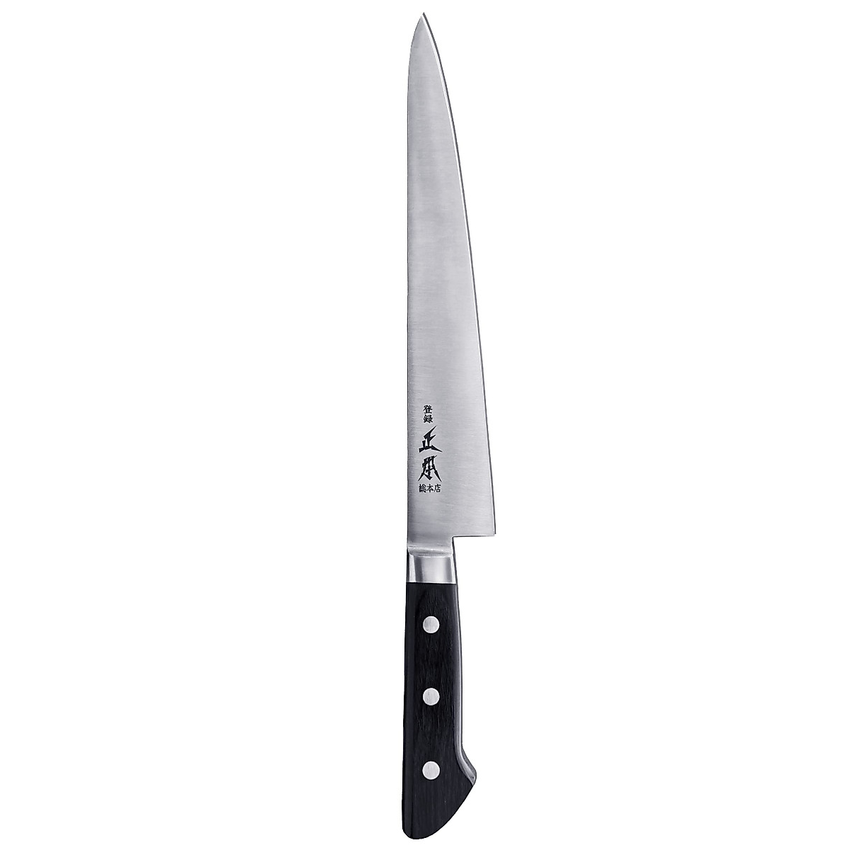 MASAMOTO VG Sujihiki Slicing Knife 10.5" (270mm) Made in JAPAN, Professional Japanese Slicer Knife for Brisket, Meat, Sashimi, Super Sharp Japanese Stainless Steel Blade, Full Tang POM Handle, Black