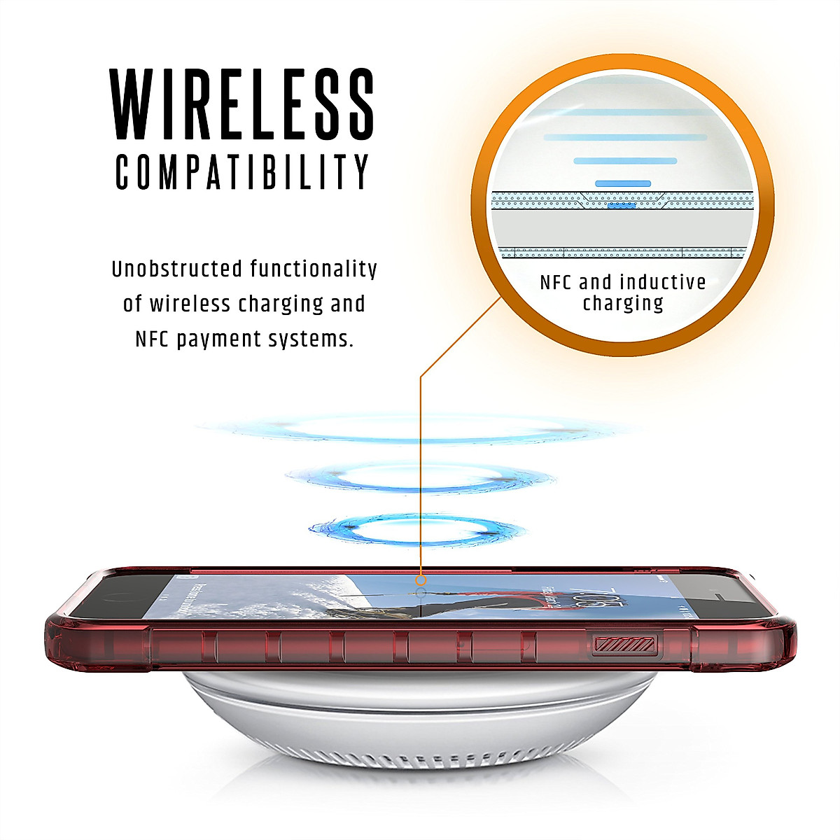 URBAN ARMOR GEAR UAG iPhone 8 Plus/iPhone 7 Plus/iPhone 6s Plus [5.5-inch screen] Plyo Feather-Light Rugged [Crimson] Military Drop Tested iPhone Case