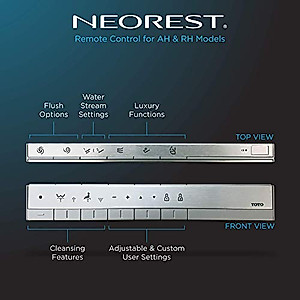 TOTO MS988CUMFG#01 NEOREST RH Dual Flush 1.0 or 0.8 GPF Toilet with Intergeated Bidet Seat and EWATER White-MS988CUMFG, Cotton White
