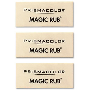 Prismacolor Premier Magic Rub Vinyl Erasers, 3-Count