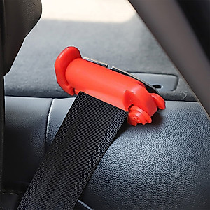 2 Pack Red Seat Safety Belt Clip Buckle for Baby Safety Universal Replacement for Baby and Kids Trend, Adjustable Guard