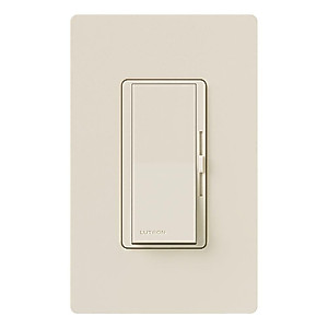 Lutron Diva Quiet 3-Speed Fan Control, 1.5 Amp Single Pole/3-Way with Wallplate, DVWFSQ-FH-LA, Light Almond