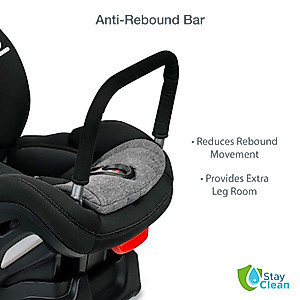 Britax Boulevard ClickTight Anti-Rebound Bar Convertible Car Seat, StayClean Grey - Stain, Moisture & Odor Resistant Fabric