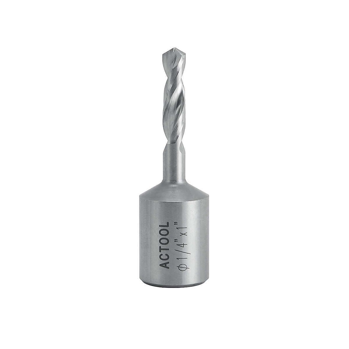 ACTOOL 1/4'' Diameter x 1'' Depth of Cut HSS Solid Drill with 3/4'' Weldon Shank,HSS Fully Ground Drill
