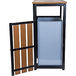 Lorell, LLR42692, Outdoor Waste Bin, 1, Teak