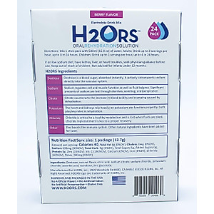 H2ORS Electrolyte Drink Powder: Berry (24 Pack)