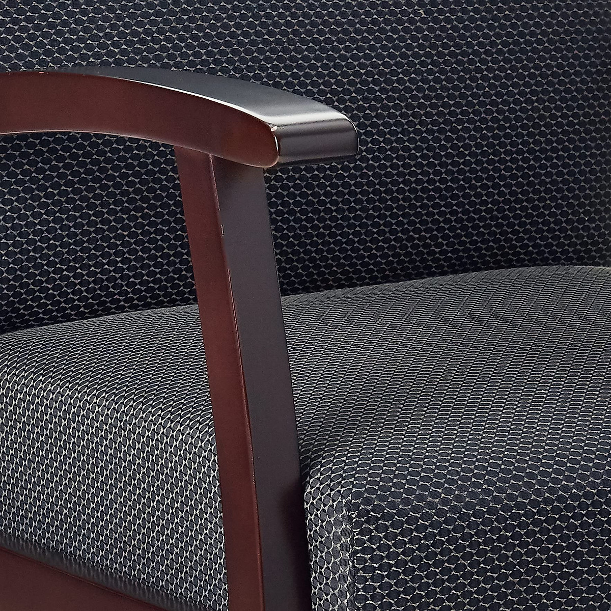 Lorell Chair, 24D x 27.16W x 35H in, Charcoal/Espresso Frame