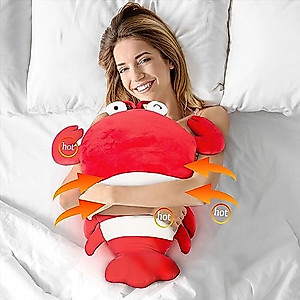 Cozy Plush Heating Pad for Menstrual Cramps & Neck Shoulder Pain Relief - Adorable USB-Powered 21'' Lobster Design, Gift for Daughter, Girlfriend, or Wife
