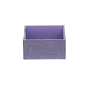 Household Essentials 2-Pack of Drawer Organizers, Sturdy Chipboard Wrapped In Soft Polyester Fabric, Stylish and Functional Storage Solution, 3” H x 6” W x 6” D, Iris
