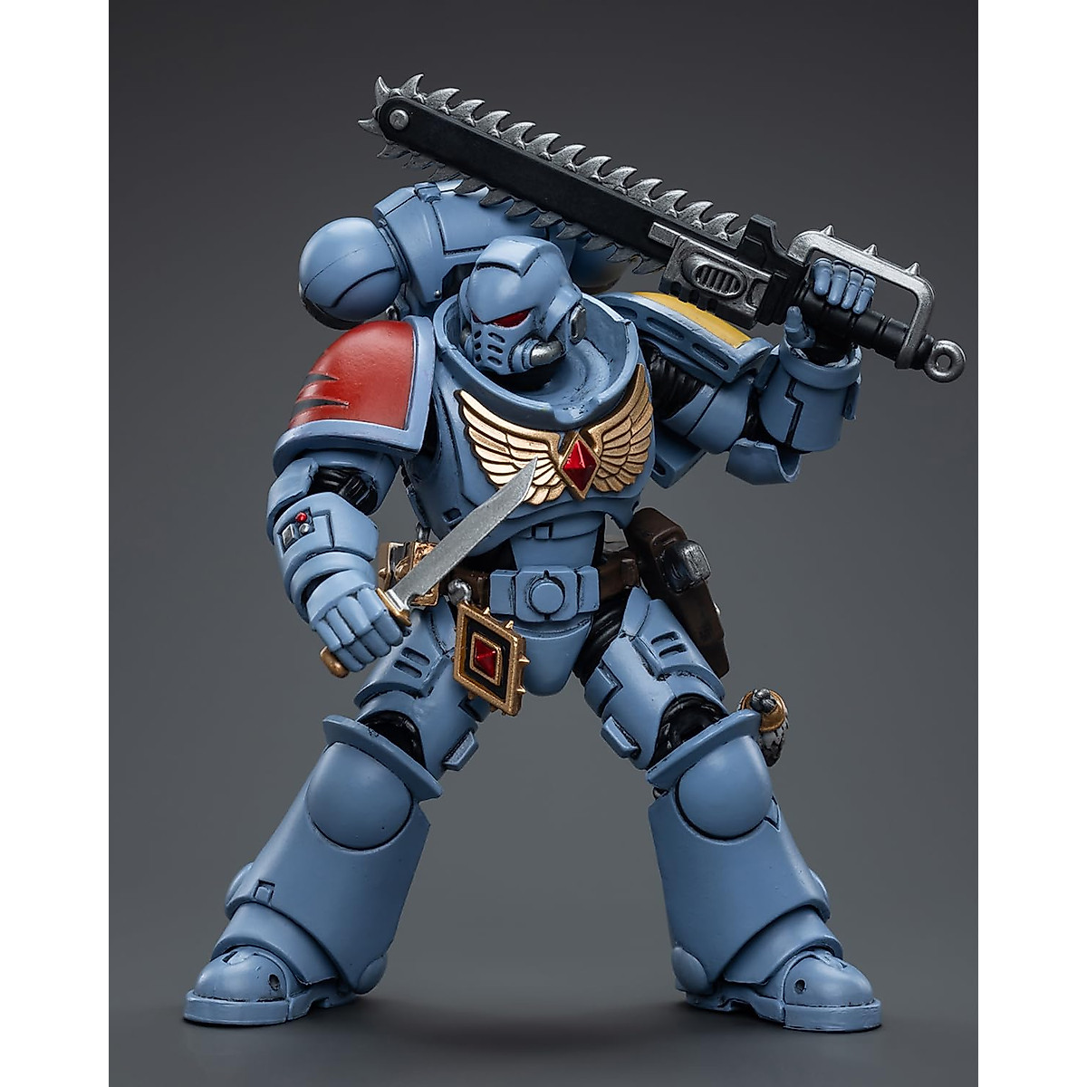Pipigirl JoyToy 40K Space Marine Genuine License 1/18 Soldier, 4inch Models Space Marines Action Figures Kits (Space Wolves Intercessors)