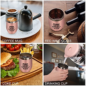 AtFlowerey 12 Oz Wine Tumbler with Lid Friendship Is Like Peeing Your Pants. Everyone Can See It, But Only You Feel The Warmth...thank You for Being Travel Tumbler Coffee Mug Housewarming Gifts