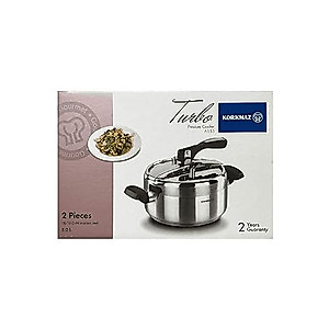 Korkmaz Turbo 5 Quart Stove Top Pressure Cooker Stainless Steel Cookware Induction Compatible, Manual Slow Cooker, Rice Cooker, Steamer, Saute, Yogurt Maker and Warmer