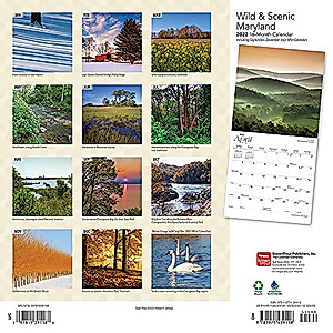 Maryland Wild & Scenic 2022 12 x 12 Inch Monthly Square Wall Calendar, USA United States of America Southeast State Nature