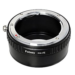 Fotasy Manual F Mount Lens to E-Mount Adapter, NK E Mount Adapter, Compatible with Nikon F Lens Sony a7 a7R a7s II III IV a9 a7c Alpha 1 a6600 a6500 a6400 a6300 a6100 a6000 a5100 a5000 a3500 ZV-E10