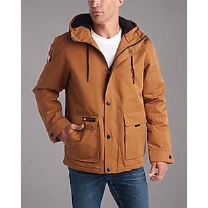 CANADA WEATHER GEAR Men's Winter Coat – Heavyweight Weather Resistant Sherpa Fleece Lined Parka Jacket (M-XXL), Size Medium, Oak