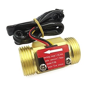HEYXI 3/4'' Water Flows Sensors Flows Meter Flowmeter Counter Water Flows Sensors DC3.5V-24V 1-30L/min