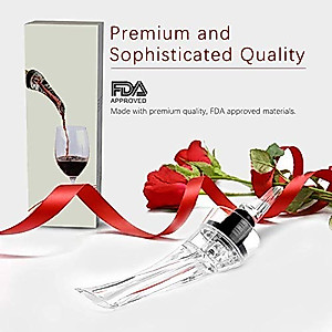 Wine Aerator Pourer - Premium Aerating Pourer and Decanter Spout - Red Wine Aerator Kit