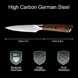 Aroma House Kitchen Pratical Gift, Gift Box Packed, 4" PARING KNIFE & 8" CHEF KNIFE