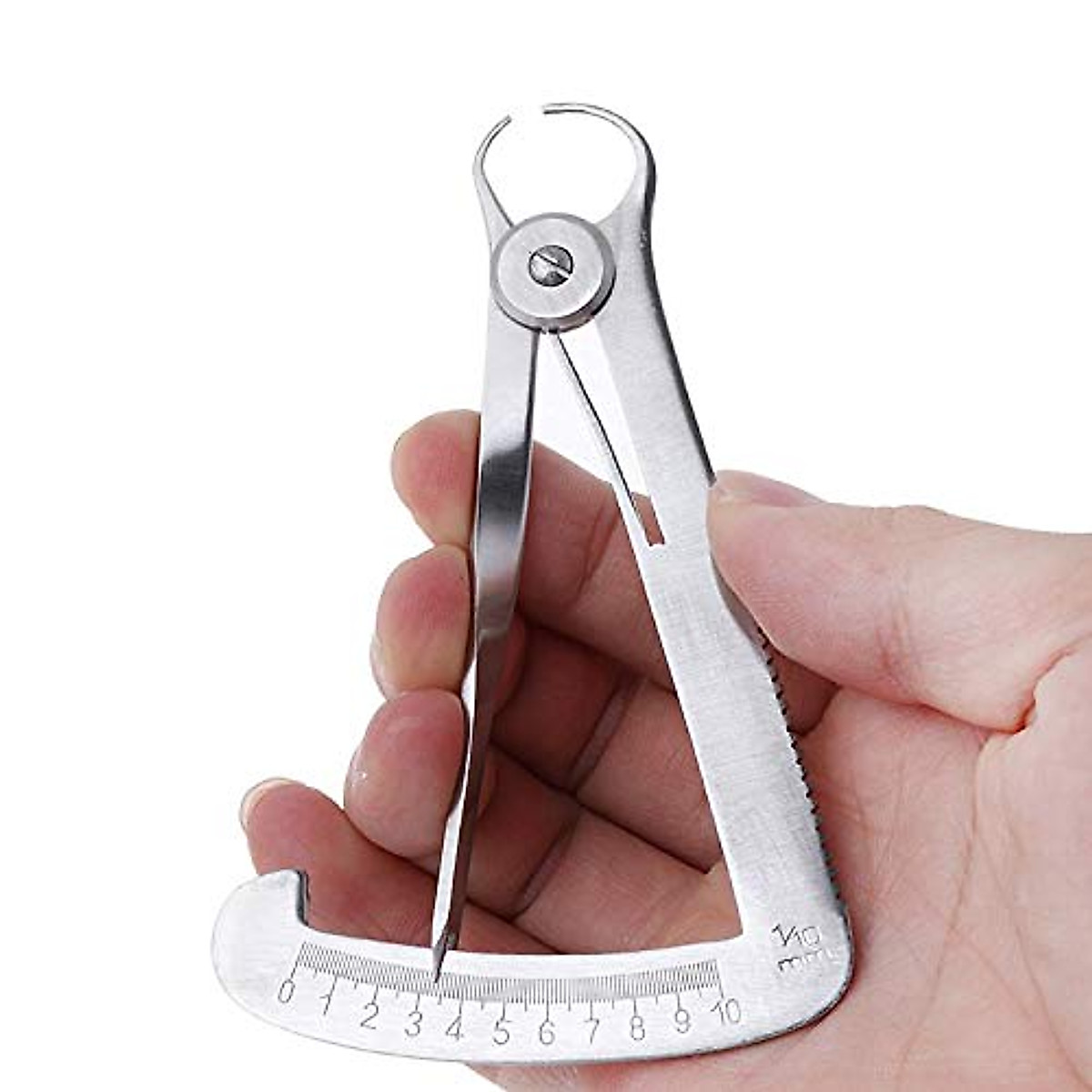 Stainless Steel Inside Calipers Gauge Measuring Caliper 0-10mm Rubber Sheet for Diamonds Jewelry Stones Measure Tools