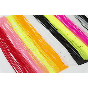 20Pc 10Colours Fishing Jig Lures Mixed Colors DIY Silicone Whole Sheet Skirts for Jig Lures Regular Skirt Colours with Fly Tying Material Free Rubber Band CMB5#
