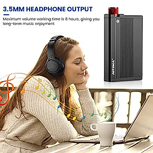 AIYIMA H1 Portable Mini Headphone Amplifier 3.5mm Stereo Audio HiFi Ear Amp Support Impedance 16-300Ω Headset for MP3/MP4 /Phones/Digital Players/Tablets/Computers