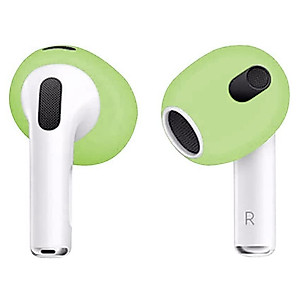 Rqker Fit in Case Ear Tips Compatible with AirPods 3 2021 3rd Gen, 9 Pairs Ultra Thin Soft Silicone Eartips Earbuds Dustproof Cover Fit in Charging Case Compatible with AirPods 3, 9 Pairs 9 Colors