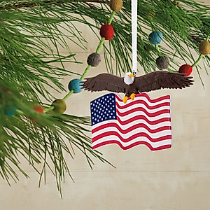 Hallmark Bald Eagle with American Flag Christmas Ornament