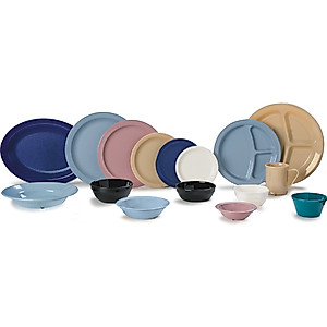 Carlisle FoodService Products Reusable Plastic Bowl Bouillon Cup, Soup Bowl for Home and Restaurant, Melamine, 8.4 Ounces, White, (Pack of 48)