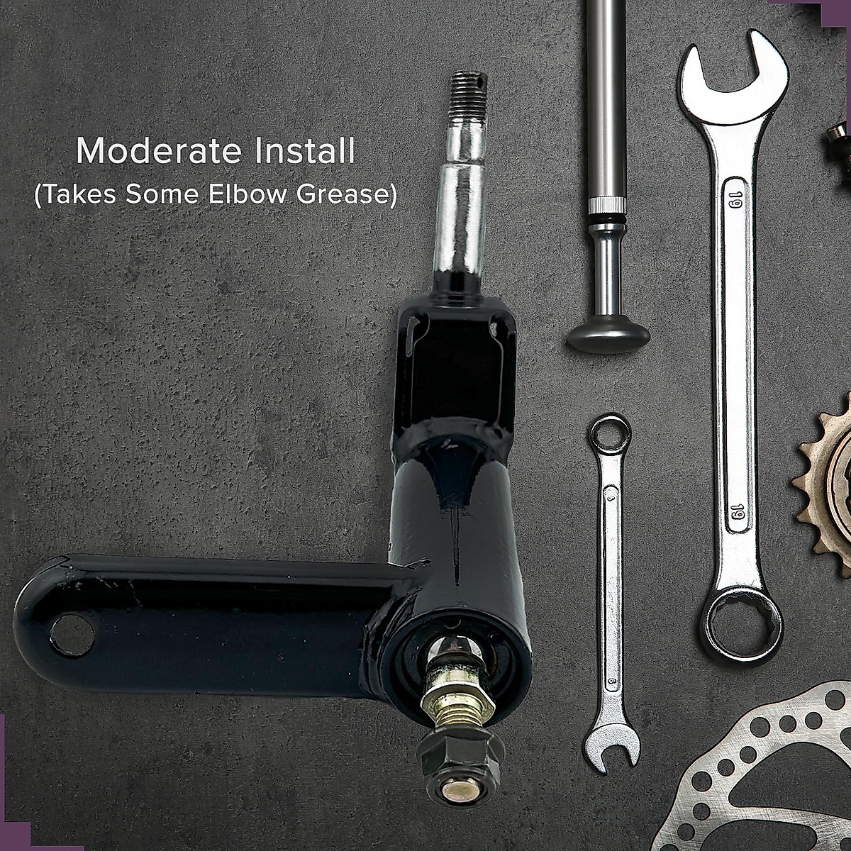 AlveyTech Left Spindle Steering Knuckle for the Coleman KT196 Go-Karts - Replacement Durable Off-Road 4-Wheeler Quad Parts, 196cc 6.5 Hp Gas Powered Go-Kart Vehicle Suspension Accessories, DIY Install