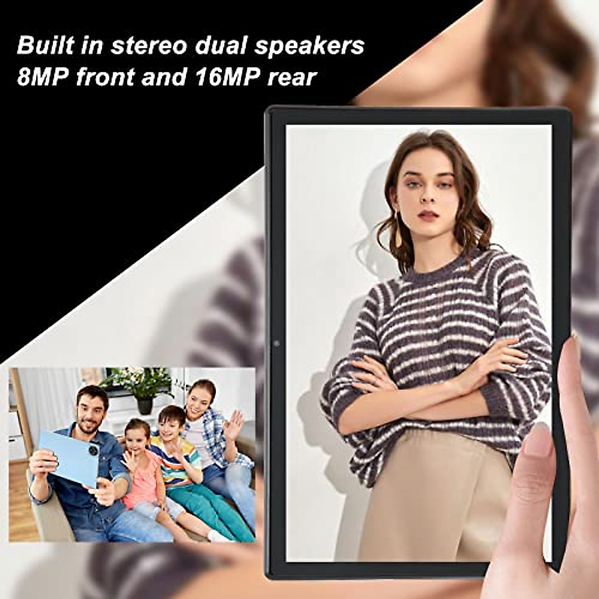 Dpofirs 10.1 Inch 4G Tablet, Octa Core 8GB 256GB Android 12 Tablets with 1960x1080 FHD, 5G WiFi, 8MP 16MP Camera, 7000mAh Fast Charging Tablet PC for Home Office(Blue)