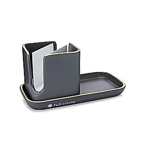 Full Circle Kitchen Sink Set - Ceramic Organizer with Be Good Dish Brush and In a Nutshell Scrubbing Sponges