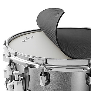 Ashthorpe Snare Drum Set with Remo Head (Silver) - Student Beginner Kit with Stand, Padded Gig Bag, Practice Pad, Neck Strap, and Sticks