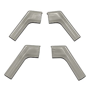 G-PLUS RV Rain Gutter Spout Long Version Left and Right Grey Gutter Spout 3 1/2" Long 4pcs