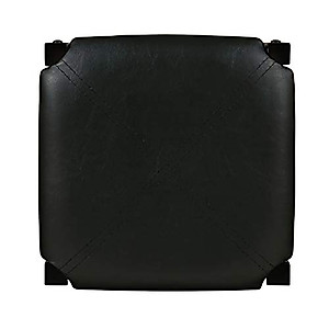 Space Saving Design, Black Finish, Faux Leather Seats, 36 Inch Counter Height Table