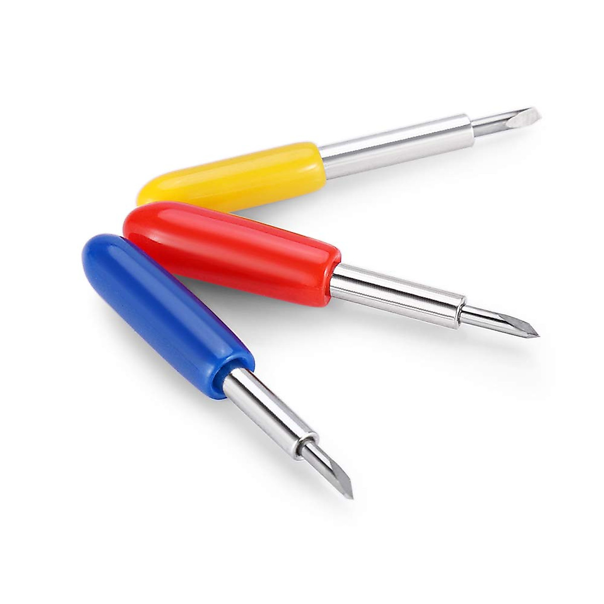 30/45/60 Degree Vinyl Cutter Blades, 40Pcs Tungsten Steel Lettering Blade with 1 Knife Block Housing, Cutting Blades for Roland Cutting Plotter