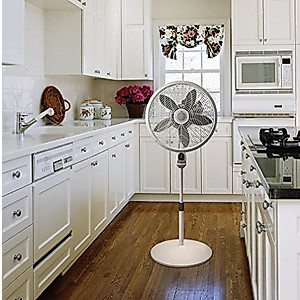 Lasko 18-Inch Remote Elegance and Performance Pedestal Floor Fan, 18 Inch, White 1850