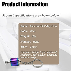 Mini Six Speed Manual Transmission Shift Lever Keyring Creative Auto Part Model Key Chain Ring Keyrings Keyfob (Colorful)