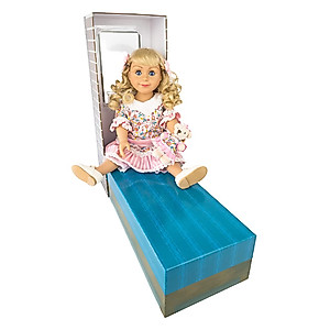 THE QUEEN'S TREASURES Officially Licensed Little House on The Prairie Nellie Oleson 18 Inch Doll, with Matching Little Bear. Compatible with American Girl