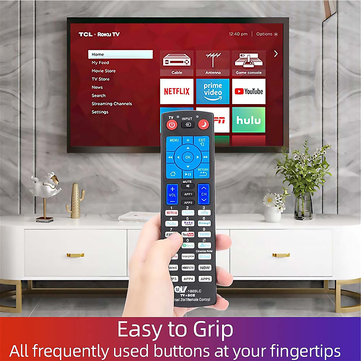 Replacement Remote for All Roku TVs and Roku Players