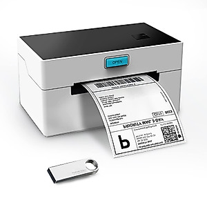 TEROW Printer 9220 Thermal Label Printer 4x6 Shipping Label Printer with 160mm/s High-Speed and Auto Label Detection for Amazon, UPS and Ebay, Support Multiple Systems(with a Label Holder)